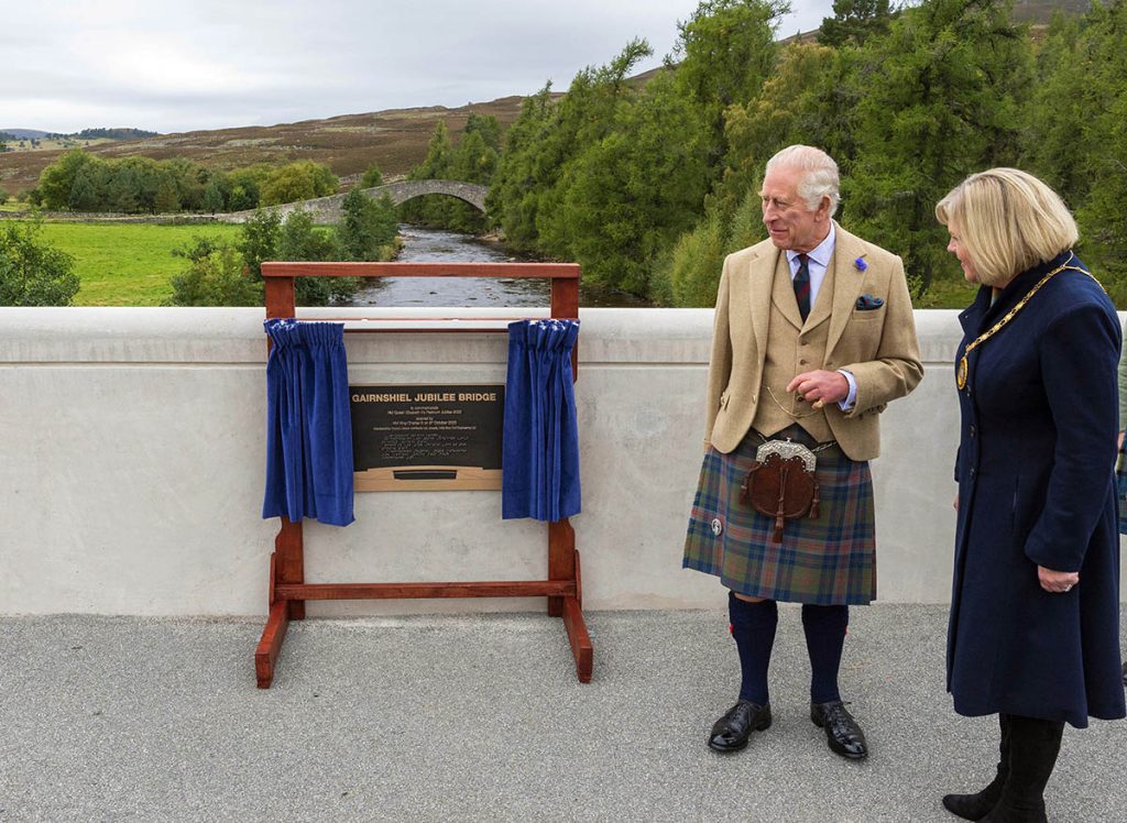 New Gairnshiel Jubilee bridge was opened by His Majesty The King ...