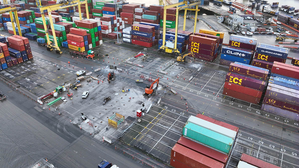 AQE Reefer Gantries, Dublin Port - Wills Bros